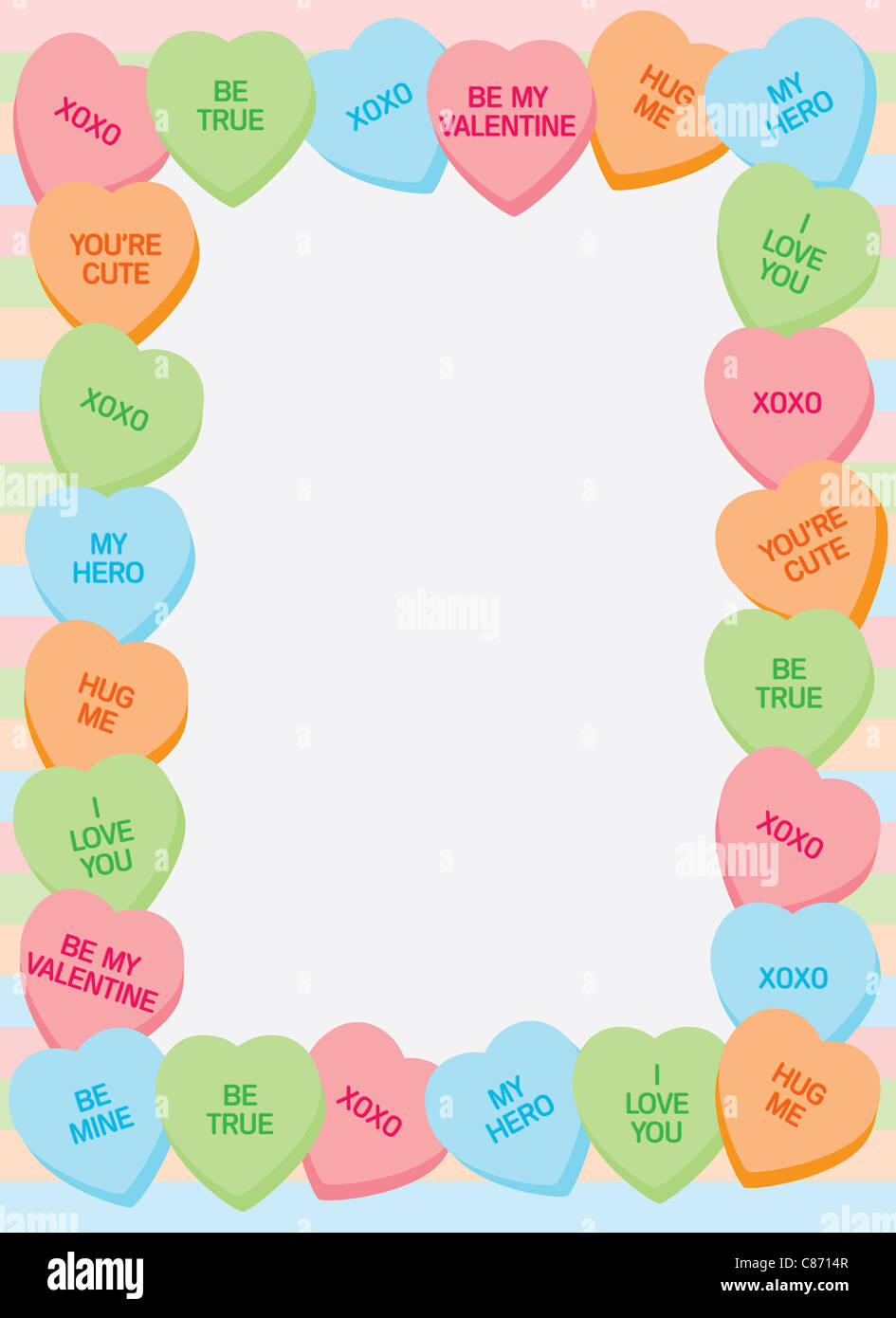 Valentine Candy Border Clip Art