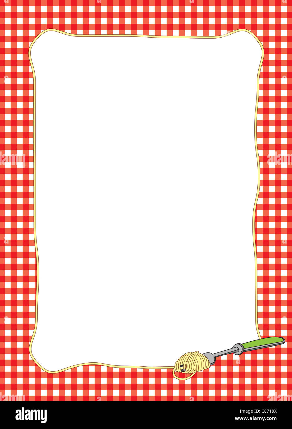 Spaghetti Border Clip Art