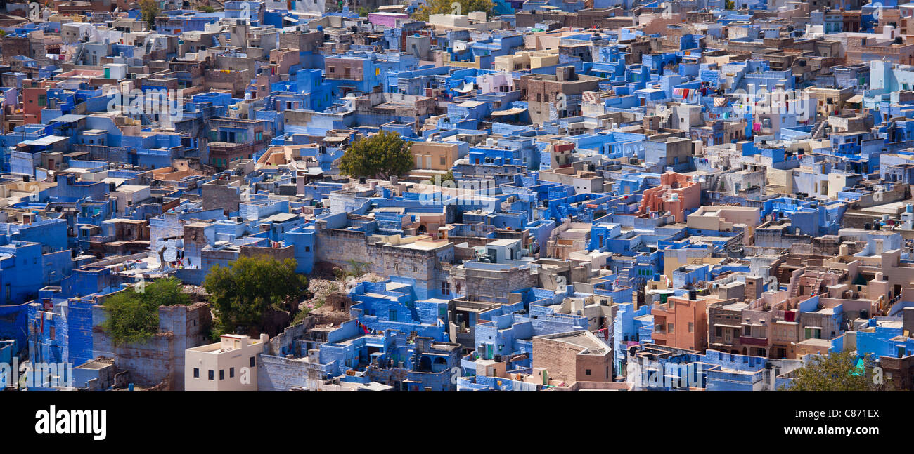 The Brahman Blue City, Brahmpuri area, of Jodhpur in Rajasthan ...
