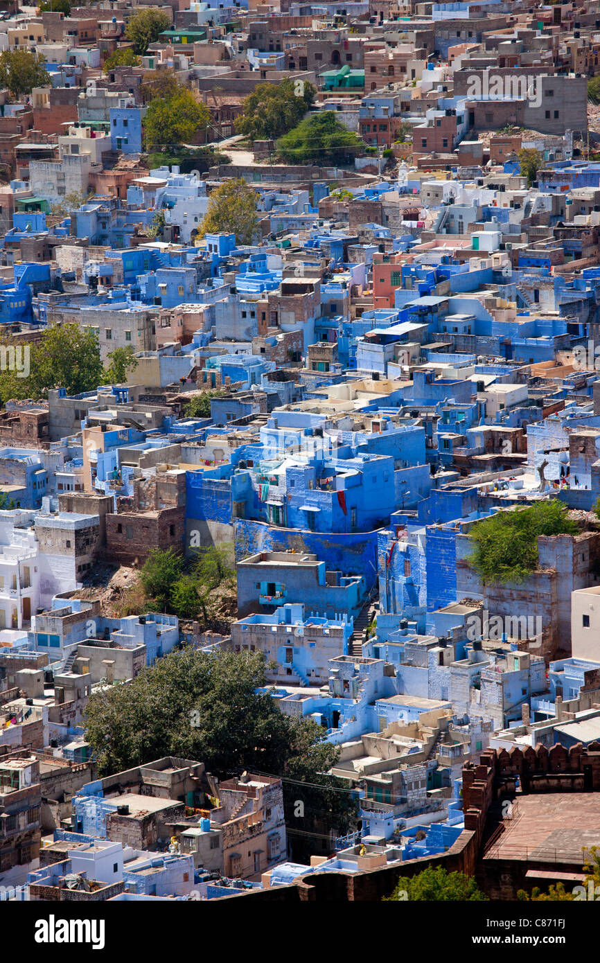 The Brahman Blue City, Brahmpuri area, of Jodhpur in Rajasthan ...