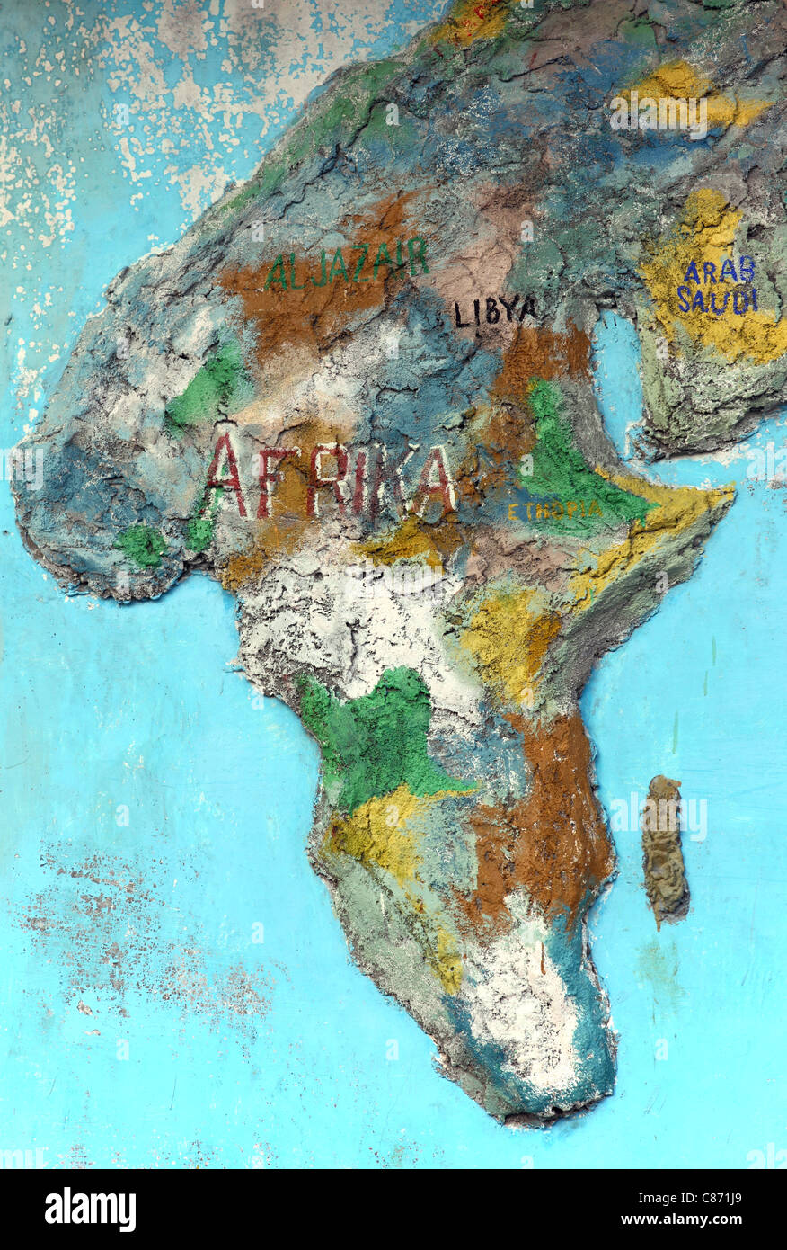 Africa afrika wall map hi-res stock photography and images - Alamy