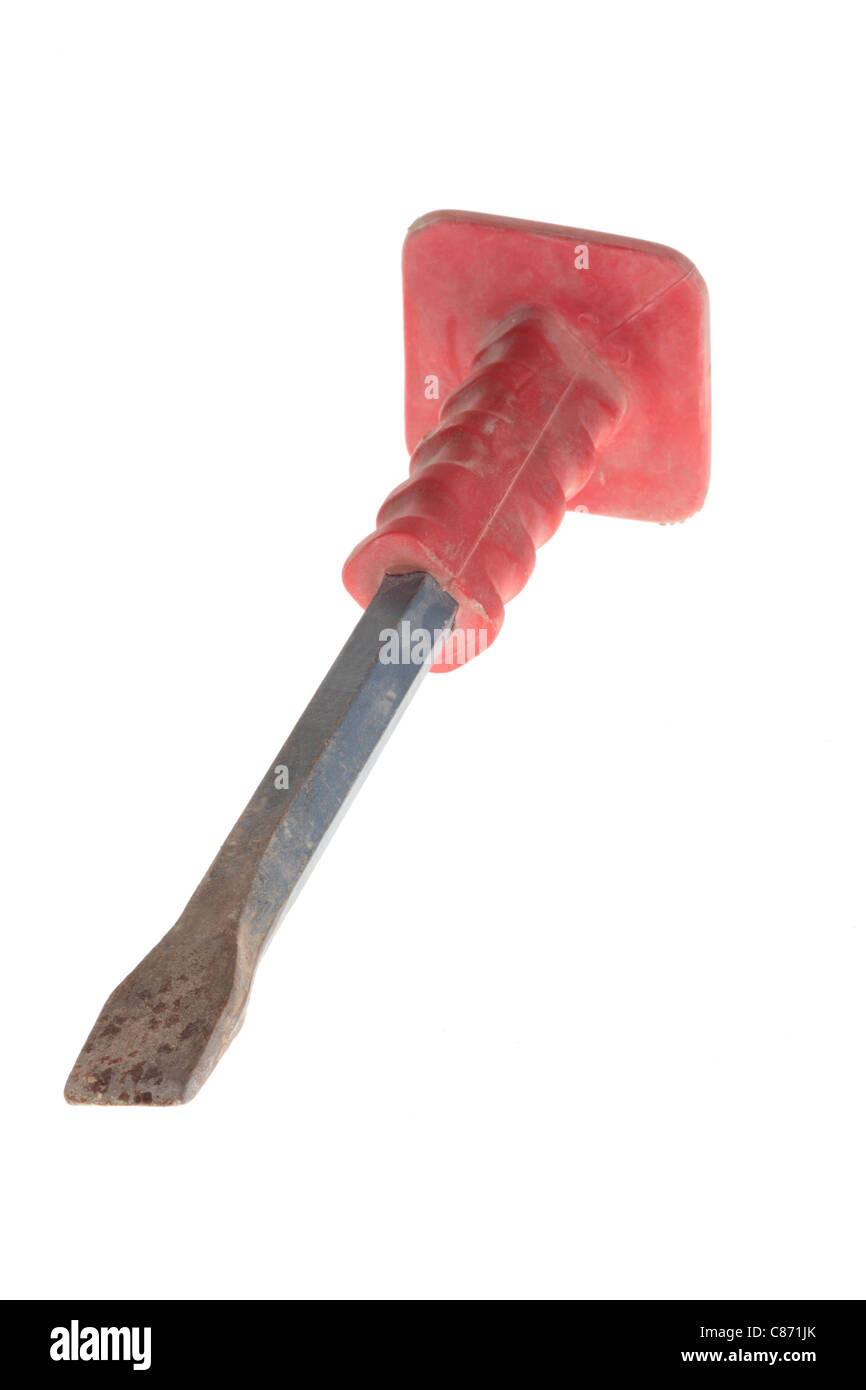 Old chisel isolated on white Stock Photo - Alamy