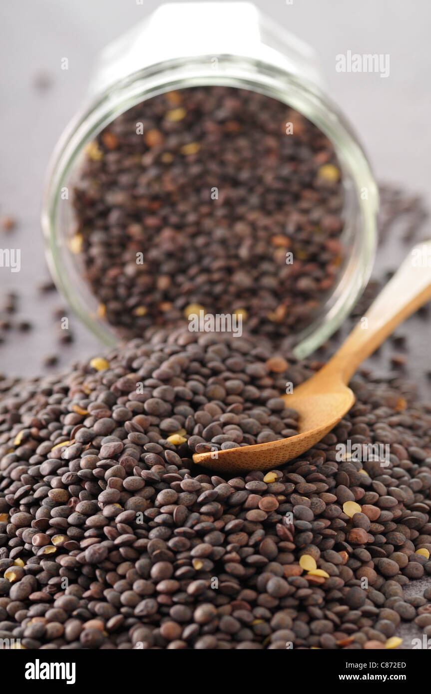 Close-up of Spilled Lentils Stock Photo - Alamy