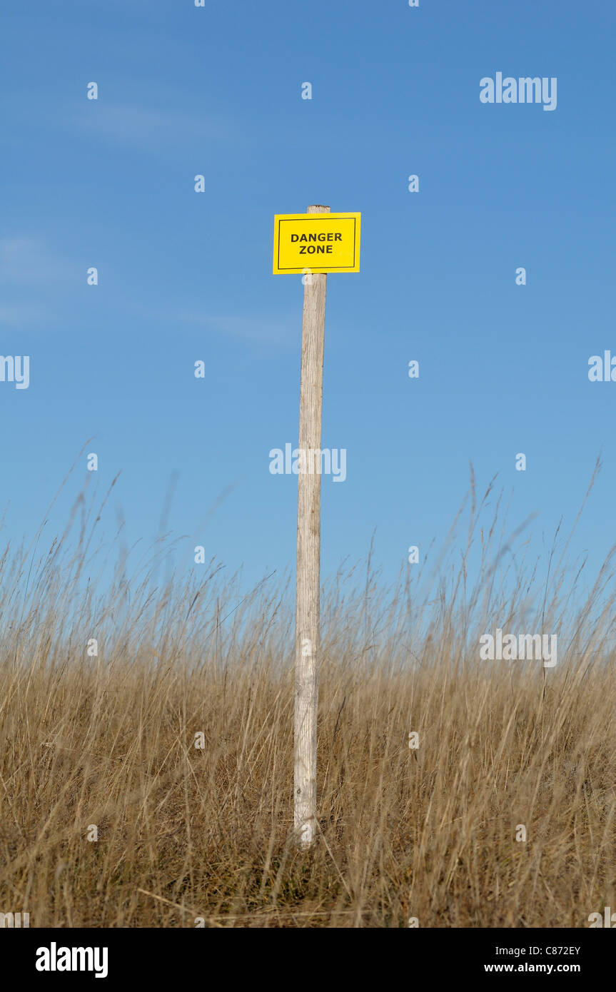 Danger zone sign hi-res stock photography and images - Alamy
