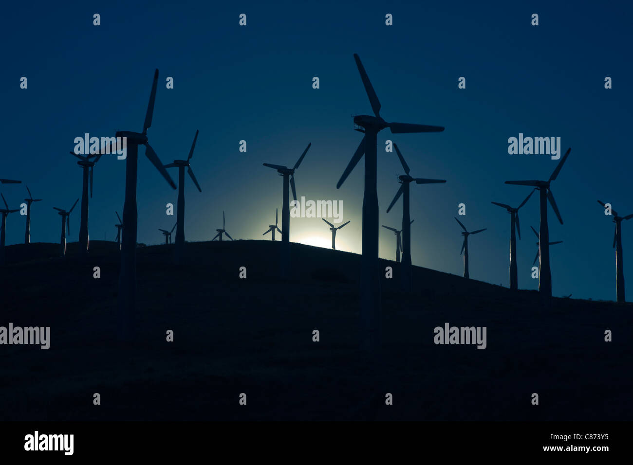 Tehachapi Pass Wind Farm, Tehachapi, Kern County, California, USA Stock ...