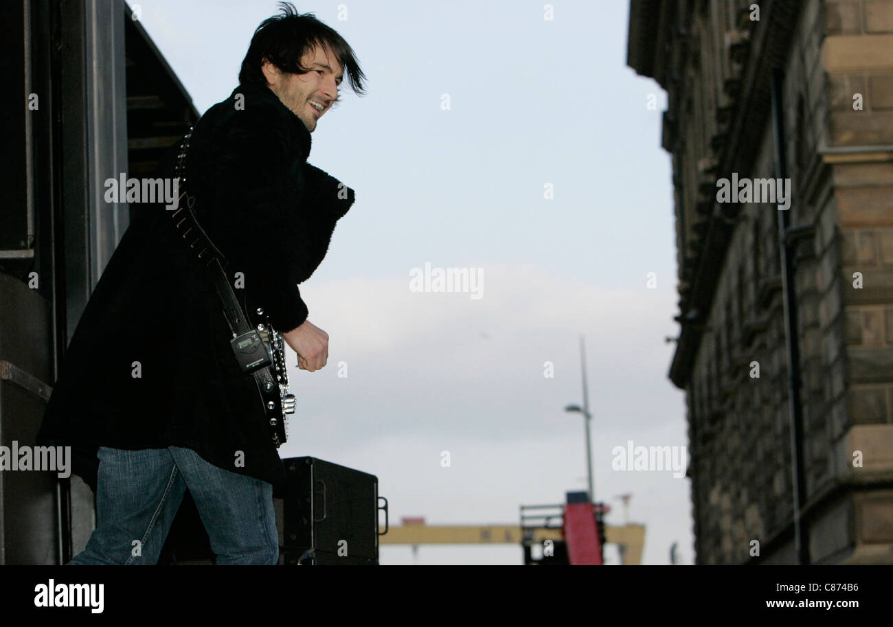 Dylan Burns of the Bodyrockers in Concert in Custom House Square for St ...