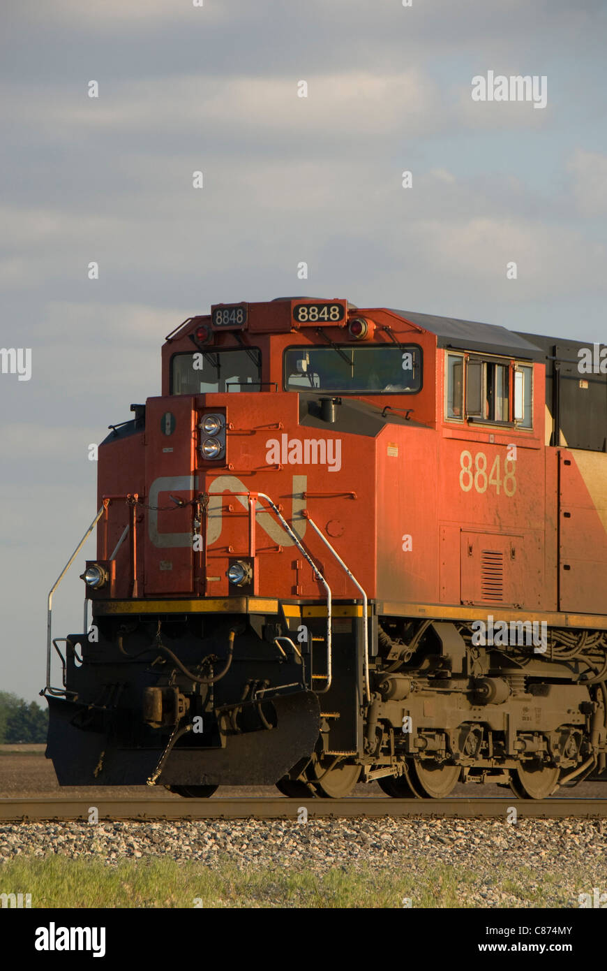 Freight train engine on rails hi-res stock photography and images - Alamy