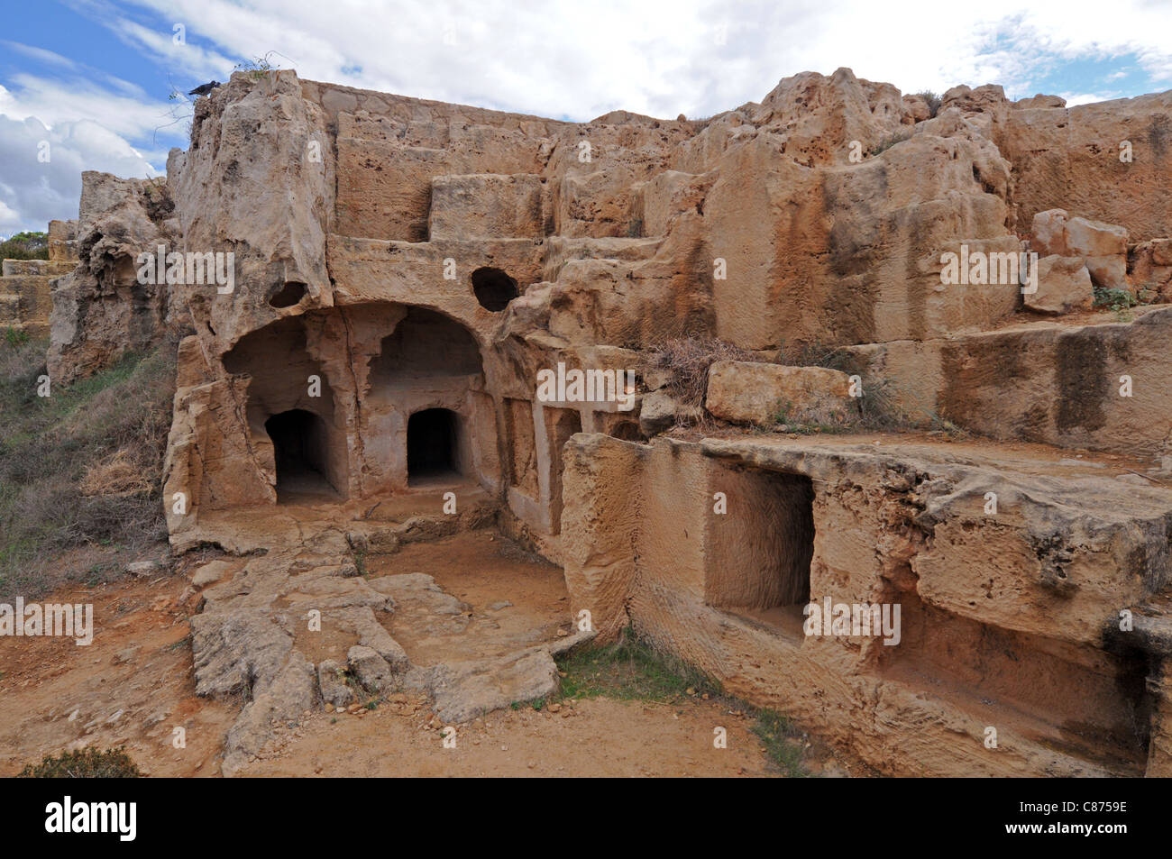 The historic and mysterious Tombs of the Kings in Paphos Cyprus Stock ...