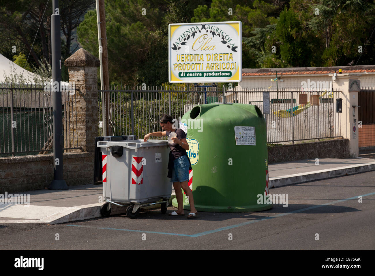 Recycling recycle bins italy hi-res stock photography and images - Alamy