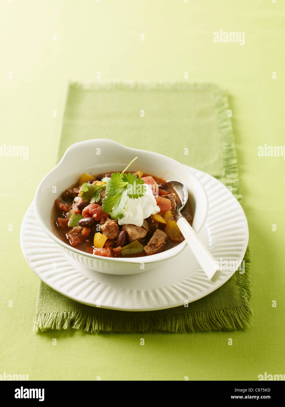 Bowl of Chili Stock Photo - Alamy