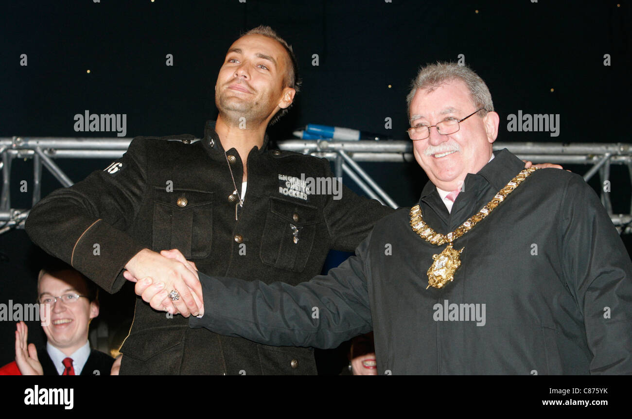 BELFAST, UNITED KINGDOM - NOVEMBER 21: Calum Best with Belfast Lord ...