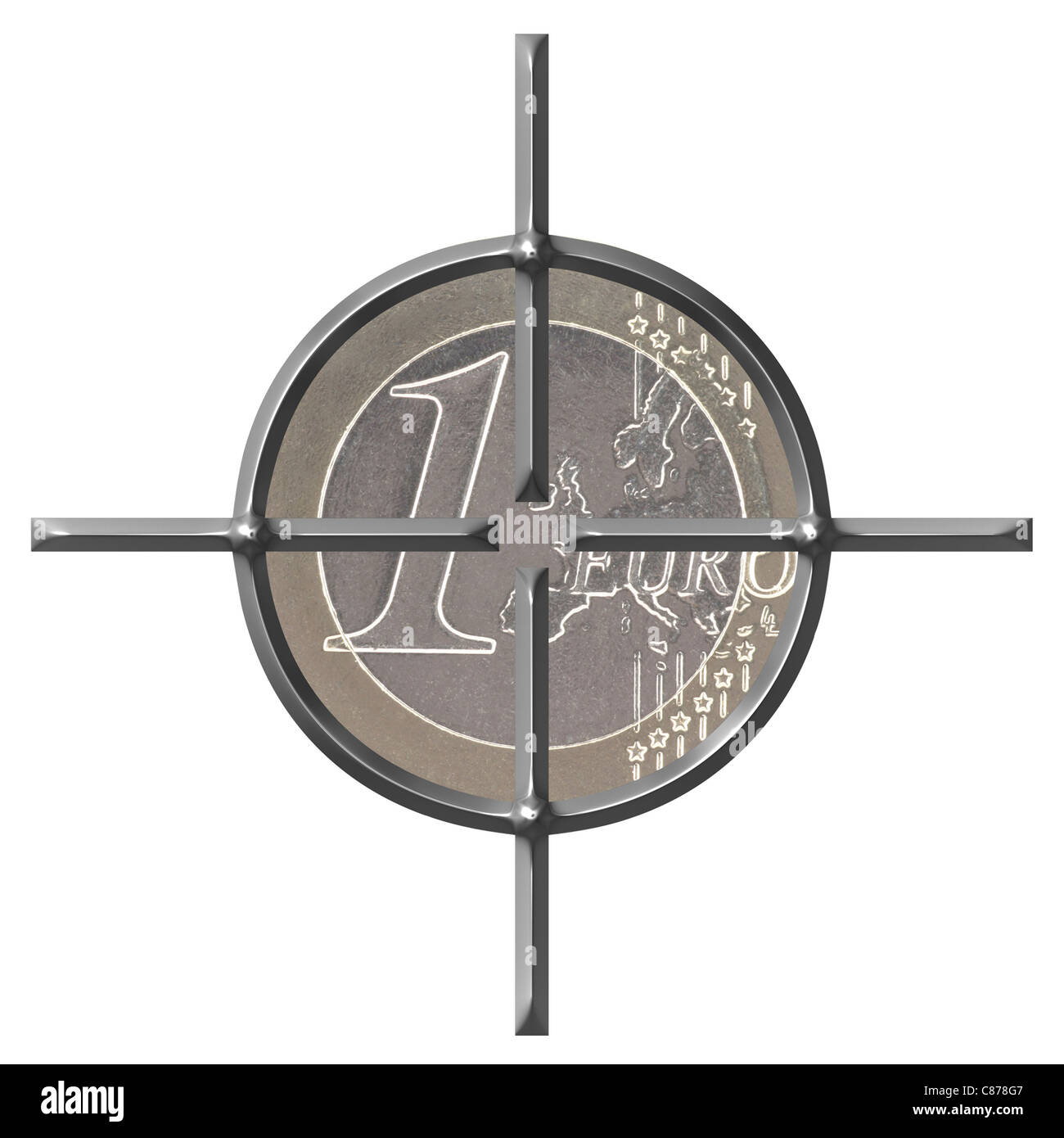 Targeting Euro isolated in white Stock Photo - Alamy