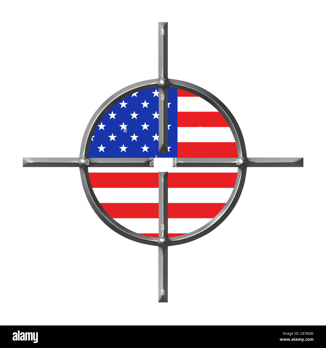 Targeting USA concept isolated in white Stock Photo - Alamy