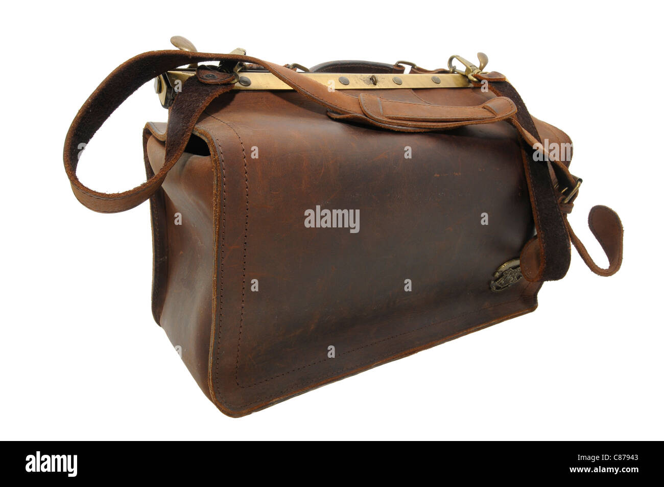 Old case isolated against a white background Stock Photo - Alamy