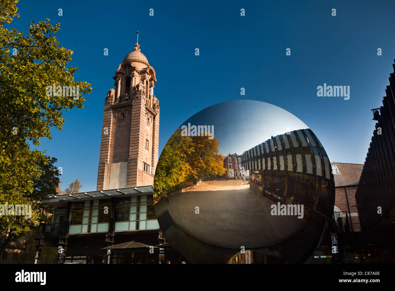 UK, Nottinghamshire, Nottingham, Wellington Circus, Anish Kapoor’s sky ...