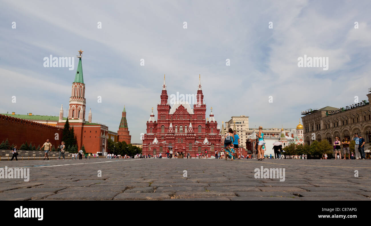 Red square in Moscow, Russian federation. History Museum Stock Photo ...