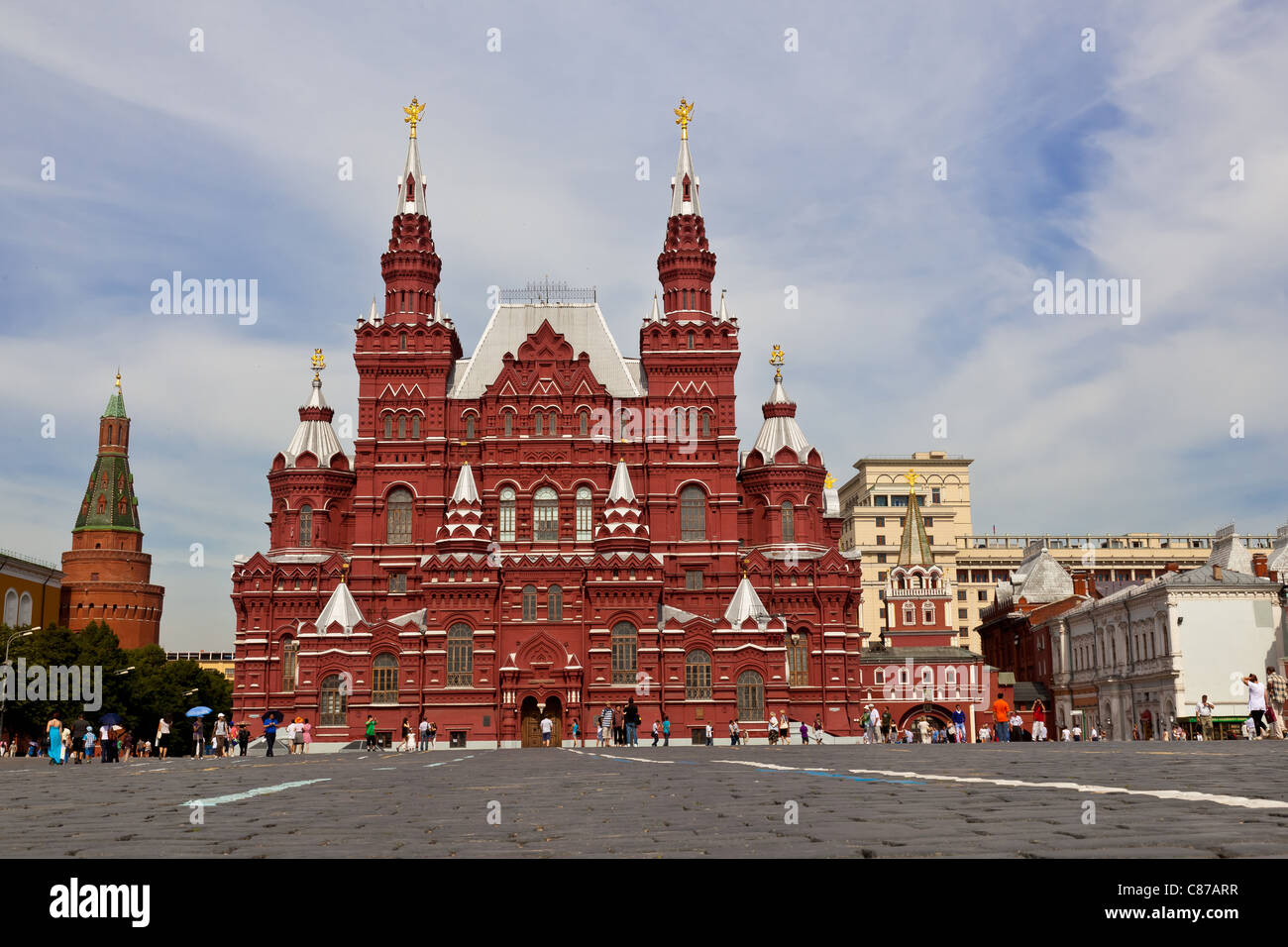 Red square in Moscow, Russian federation. History Museum Stock Photo ...