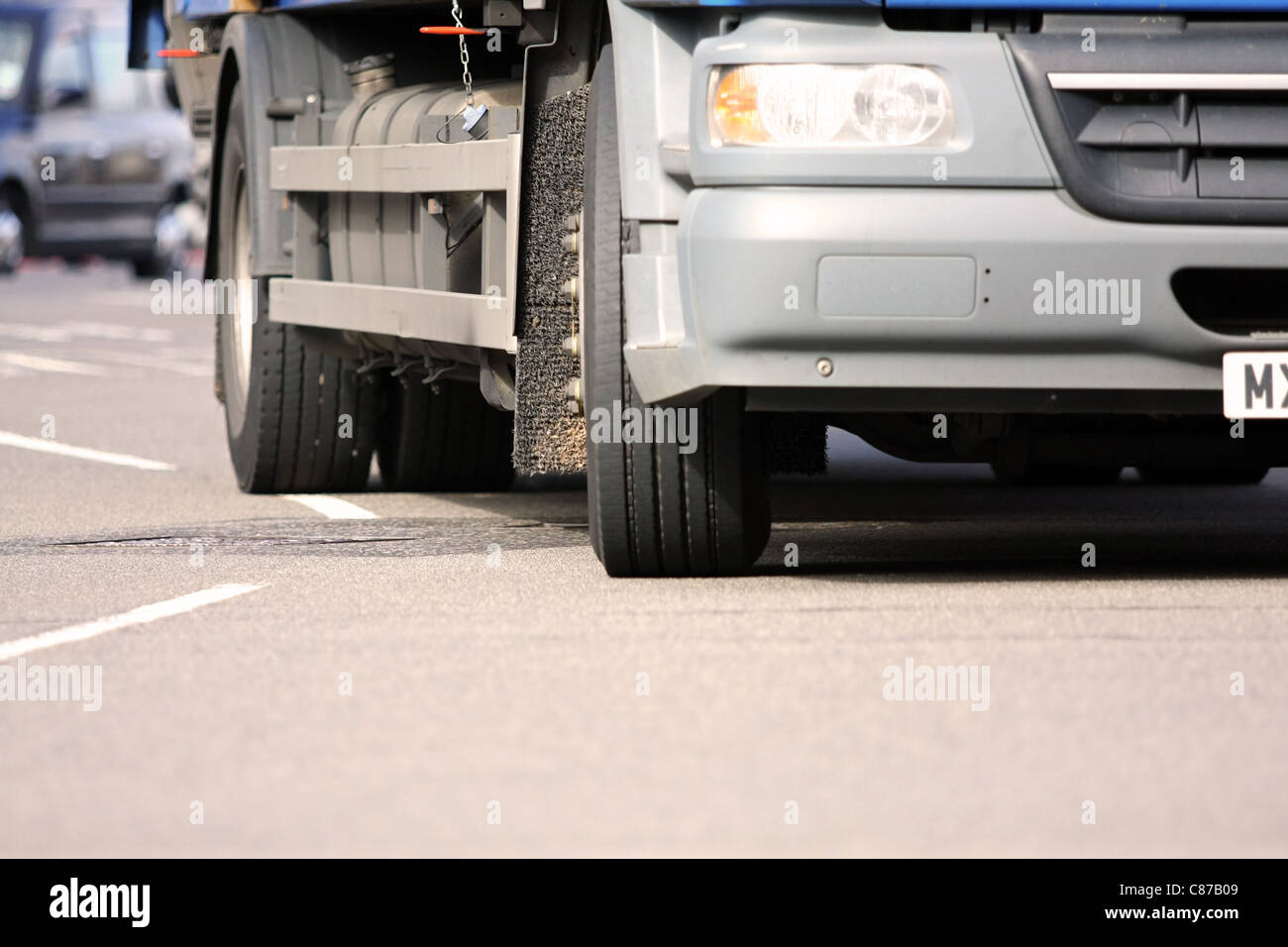 Low level view truck wheels hi-res stock photography and images - Alamy