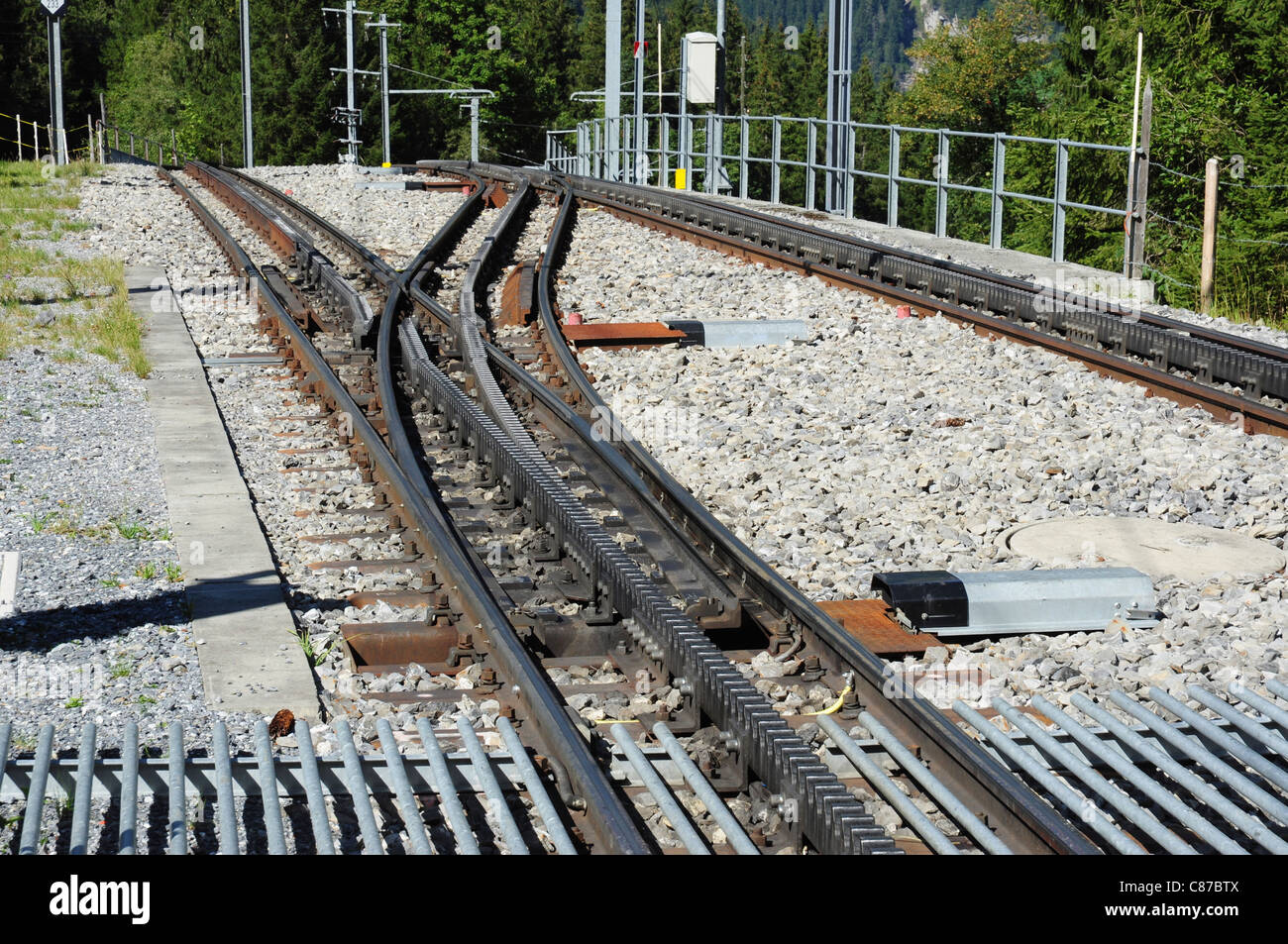 Turnouts In Railway Tracks Clipart