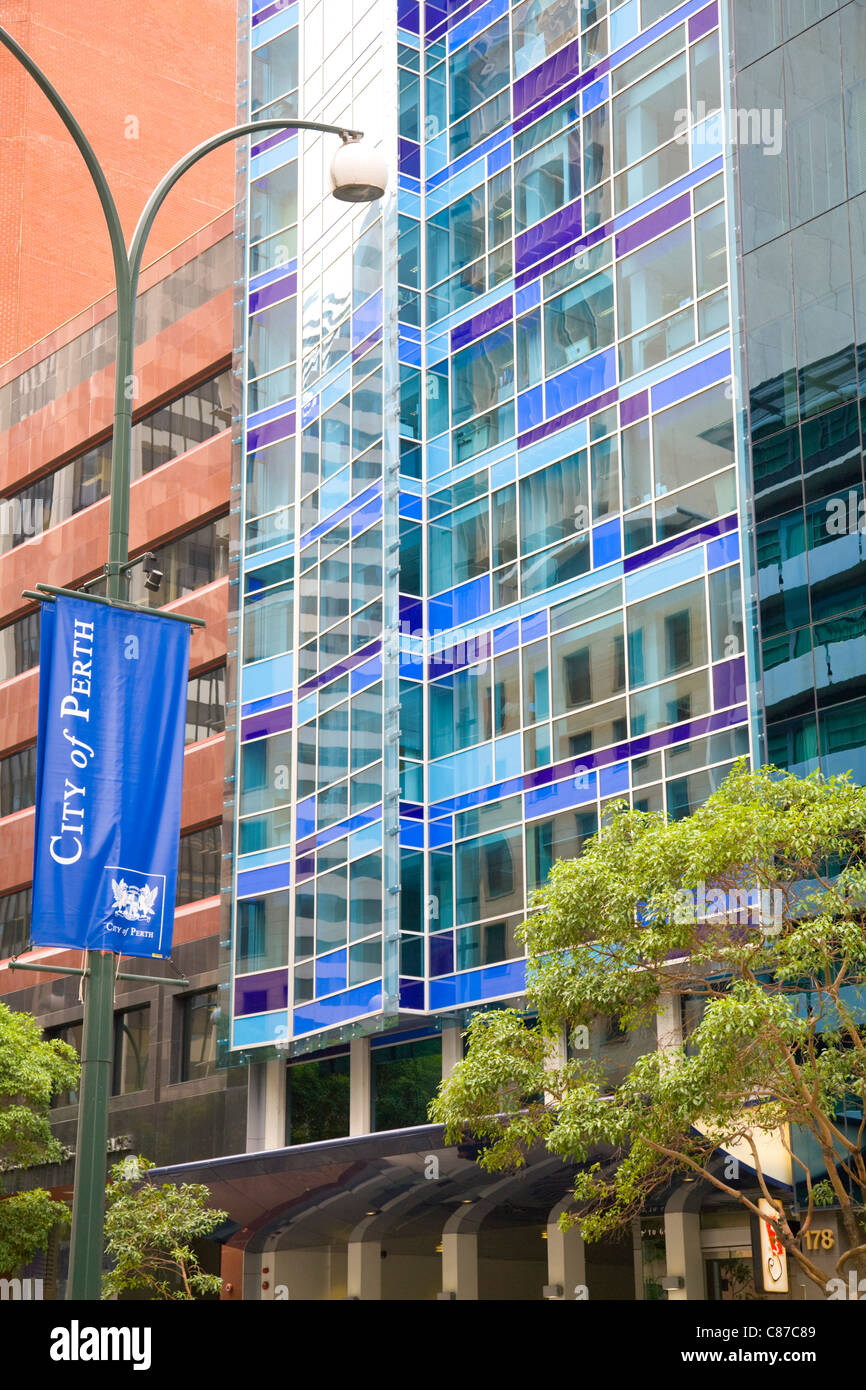 office building and city of perth banner,western australia Stock Photo ...