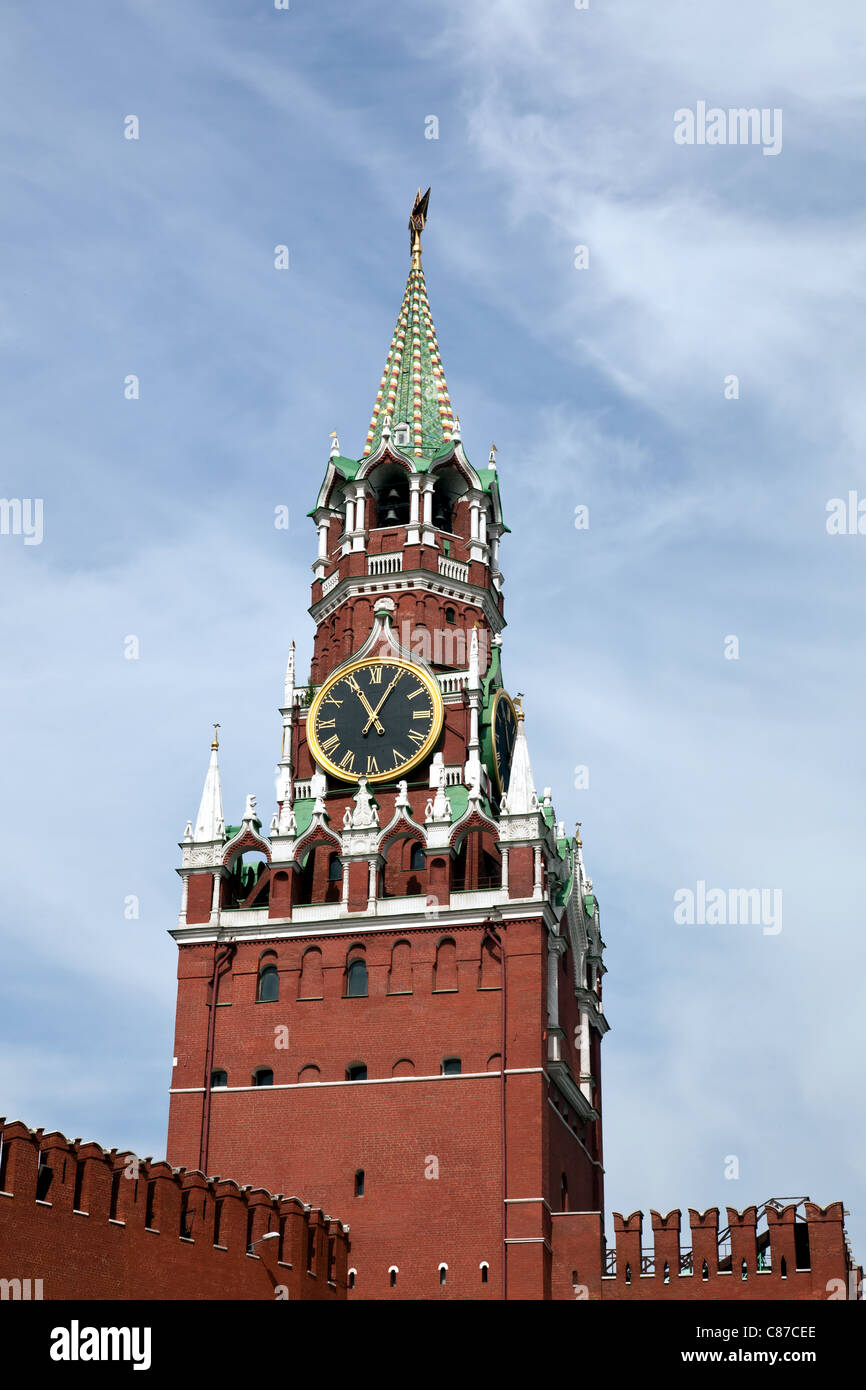 Moscow Kremlin. Spasskaya tower Stock Photo - Alamy