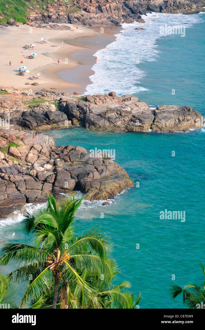 An aerial view of kovalam beach in kerala hi-res stock photography and ...