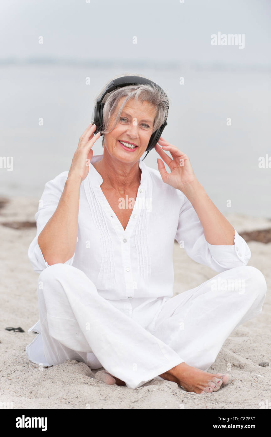 Active and happy senior woman Stock Photo - Alamy