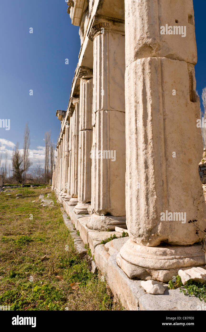 Stoa details from the Sebasteion at the Aphrodisias open air museum ...