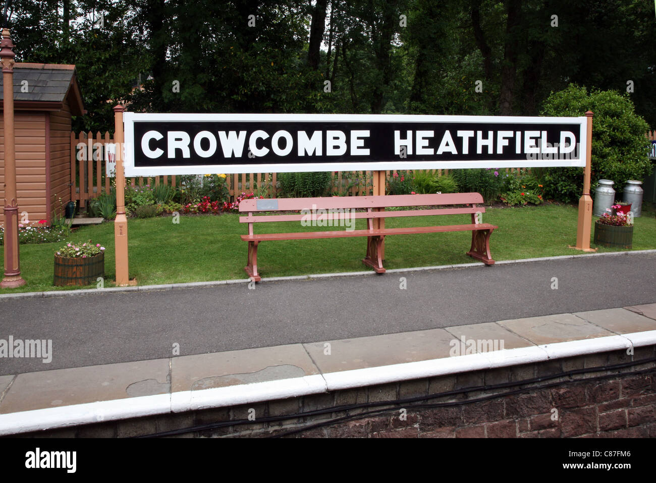Crowcombe Heathfield station on the West Somerset Railway Stock Photo ...