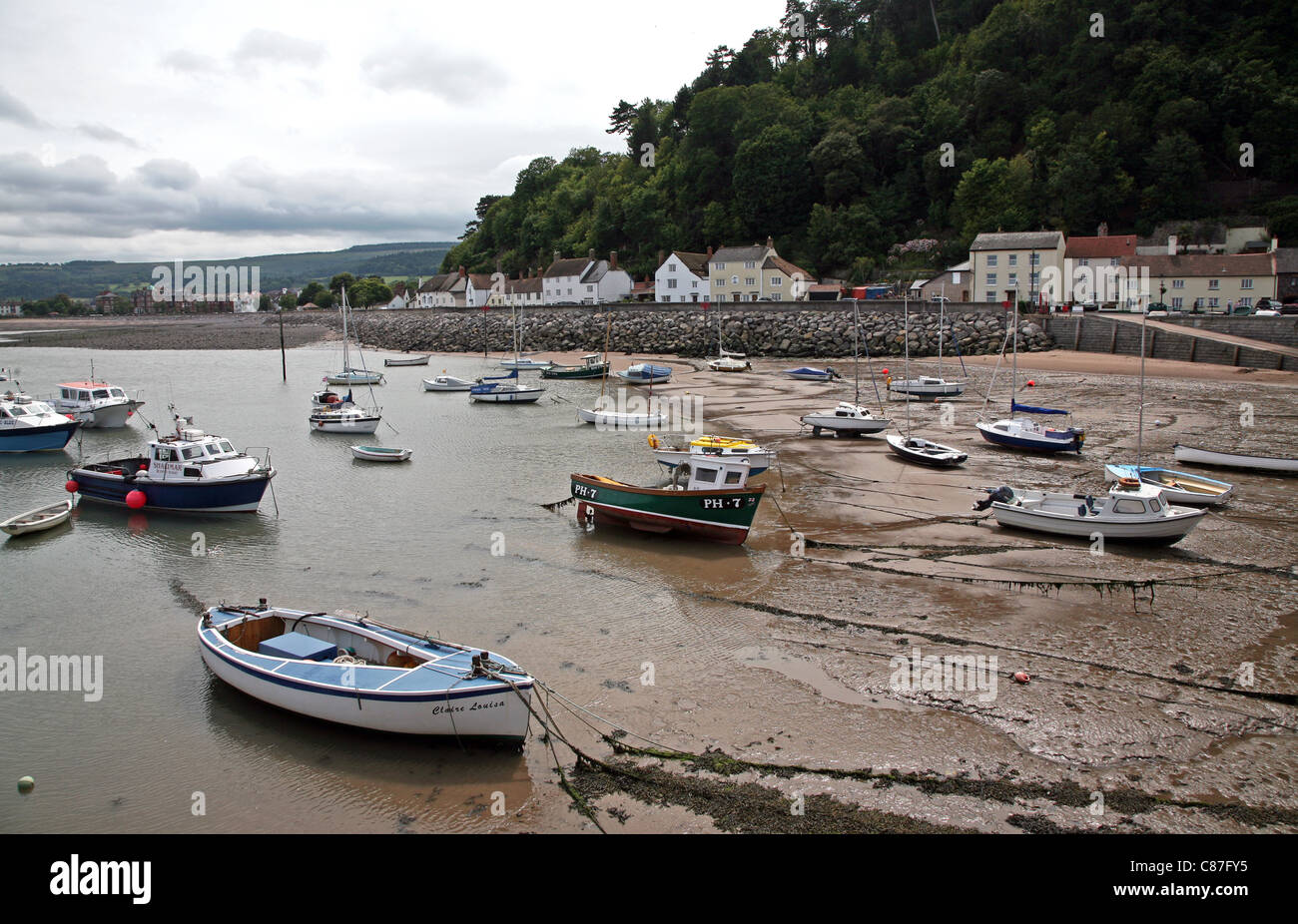 Minehead harbour at low-tide Stock Photo - Alamy