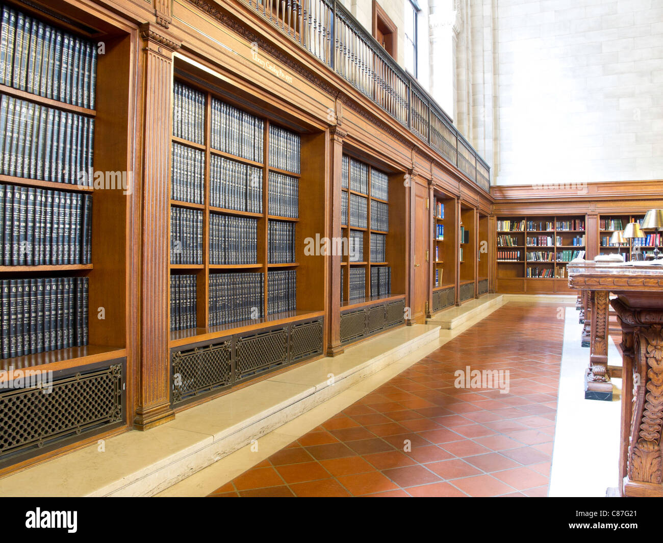 Interior New York City Library, 5th Avenue, NYC Stock Photo - Alamy
