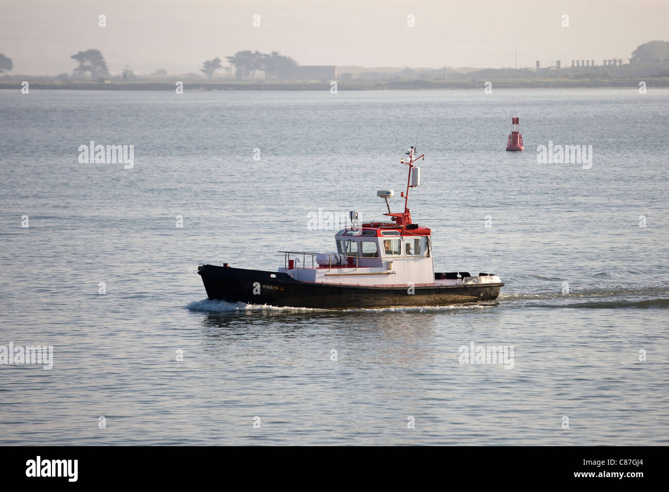 Bideford Pilot Boat passing Appledore, Devon Stock Photo - Alamy