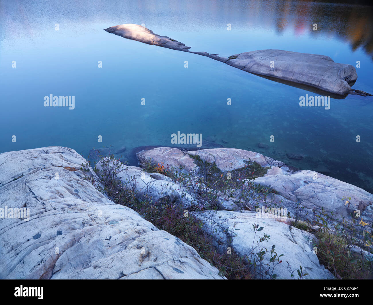 Nature scenery of rocks in lake George. Killarney Provincial Park ...