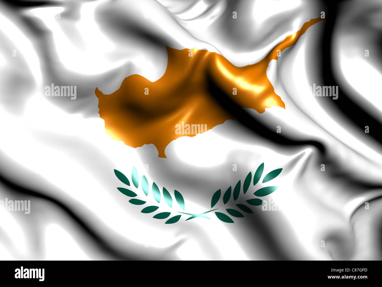 Flag of Cyprus. Close up Stock Photo - Alamy
