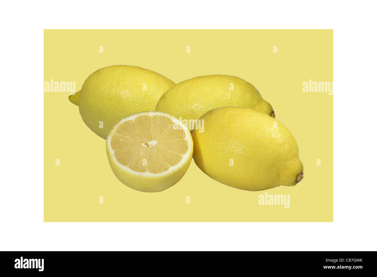 Fresh lemons market Cut Out Stock Images & Pictures - Alamy