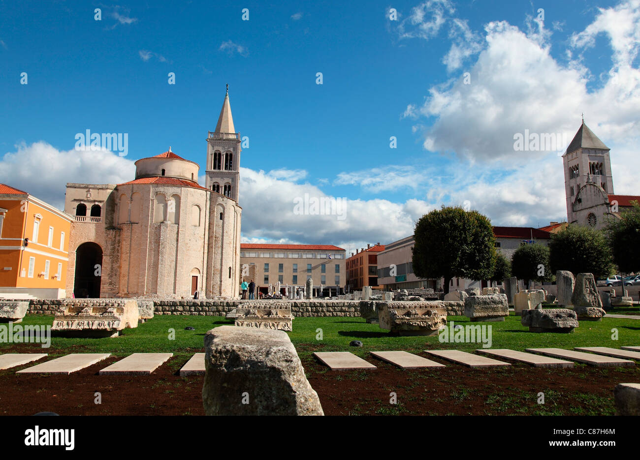 The Roman forum remains in Zadar, Croatia Stock Photo - Alamy