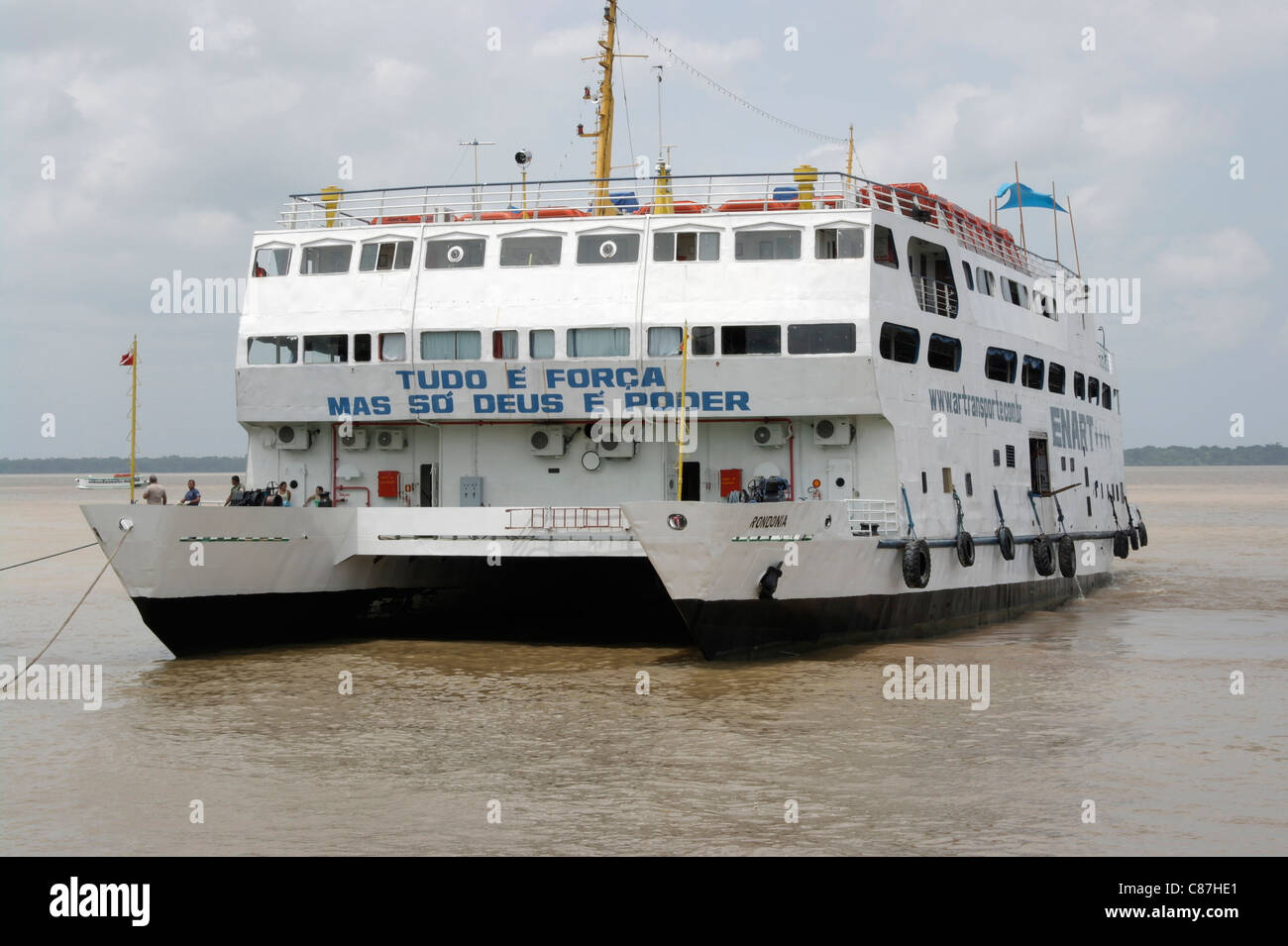 Boat that connects Belem to Manaus, amazon region, Brazil Stock Photo ...