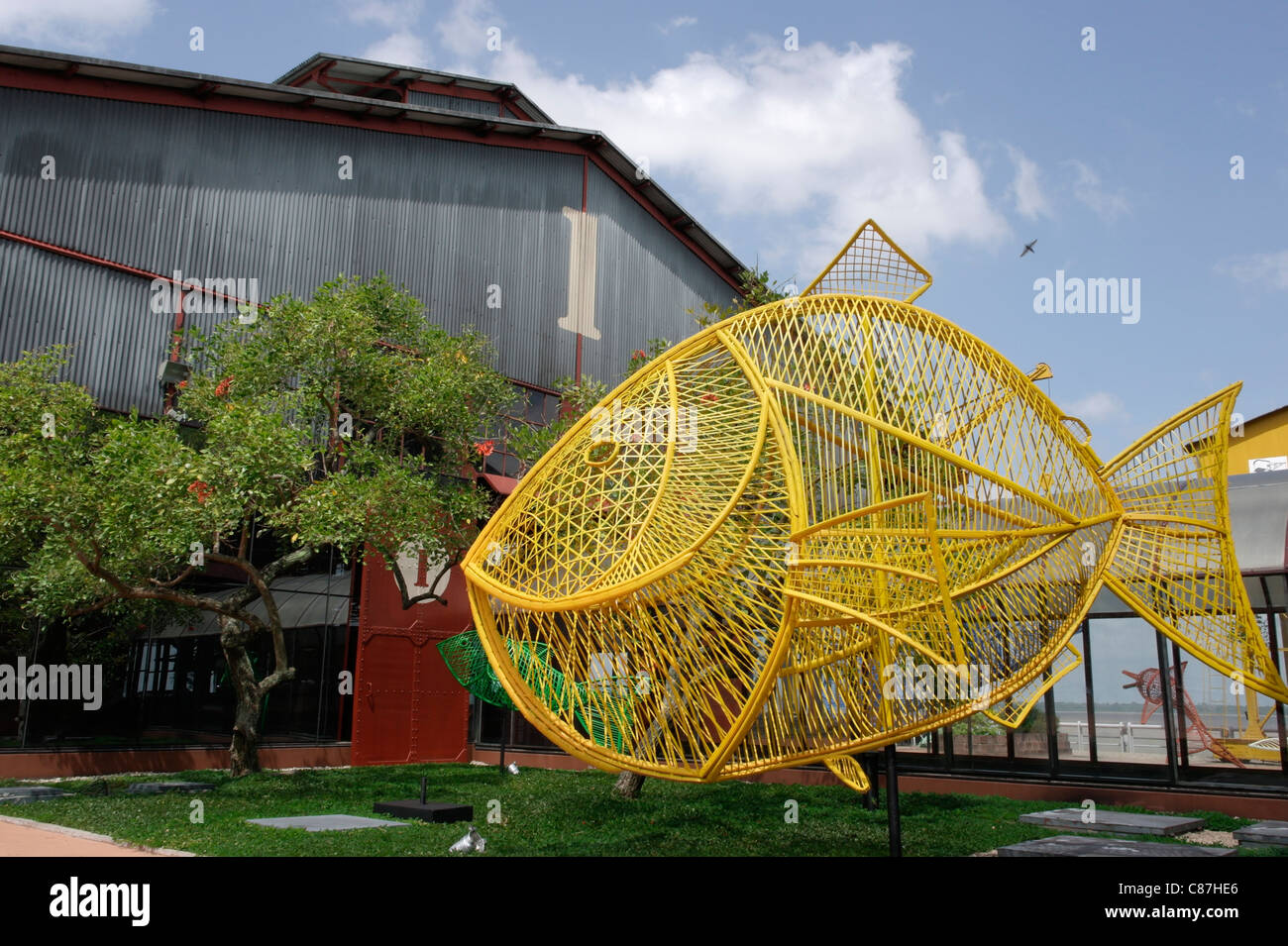 Belem, Para, Brazil: a fish made of miriti, material of a palm tree in ...