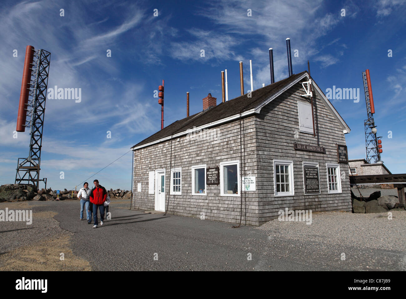 The Summit Stage Office on the summit of Mt Washington in White ...