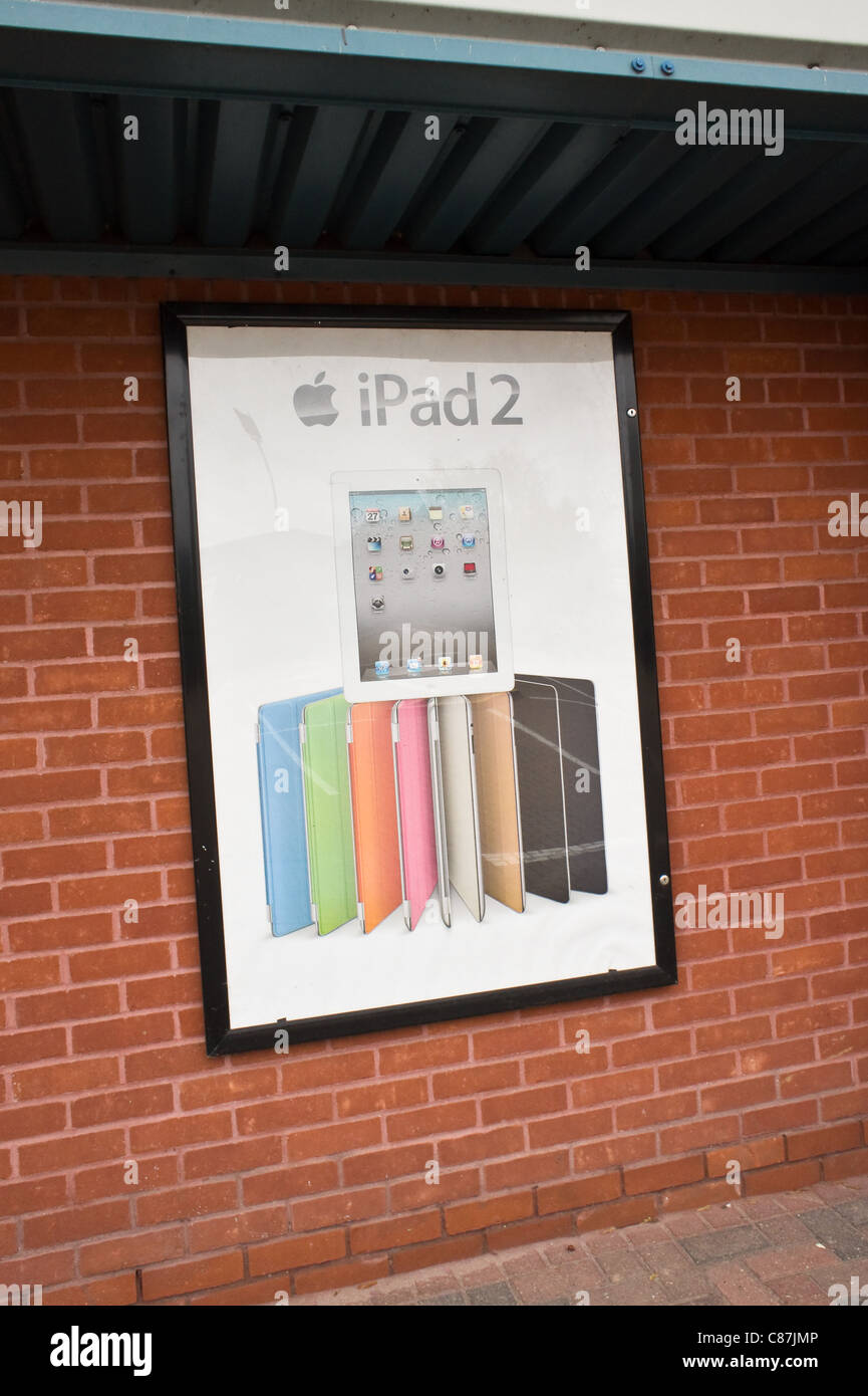 Poster advertising the Apple iPad 2 in the UK, October 2011 Stock Photo ...