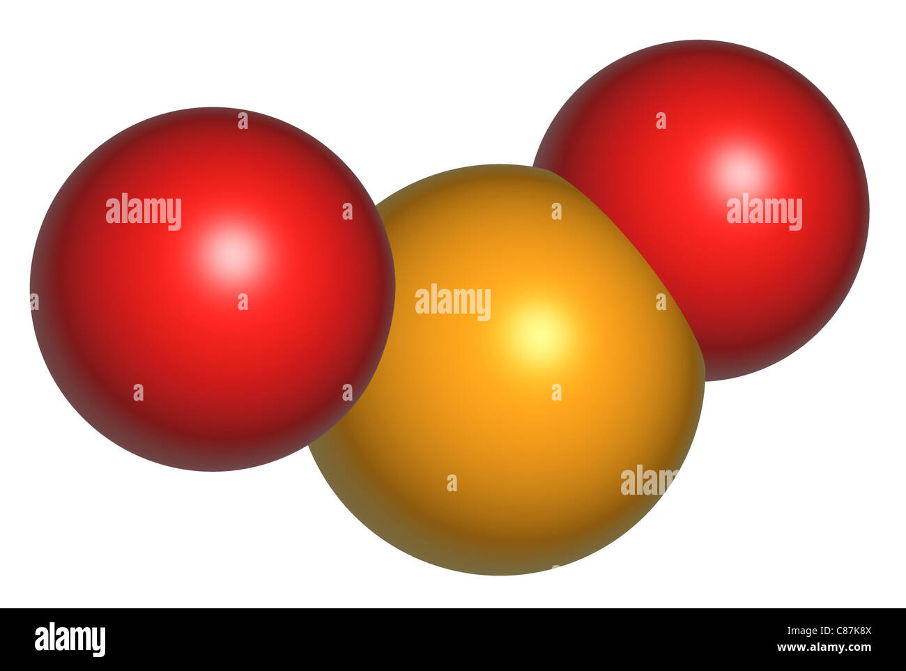 Molecule of Sulphur Dioxide Stock Photo - Alamy