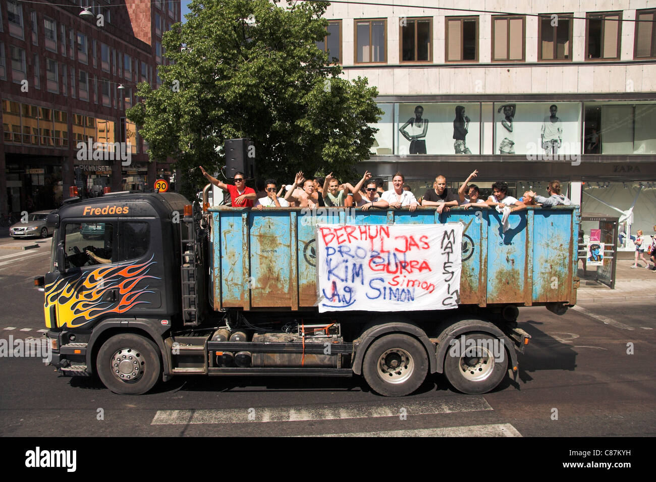 Swedish students celebrating graduation day, Stockholm, Sweden Stock ...