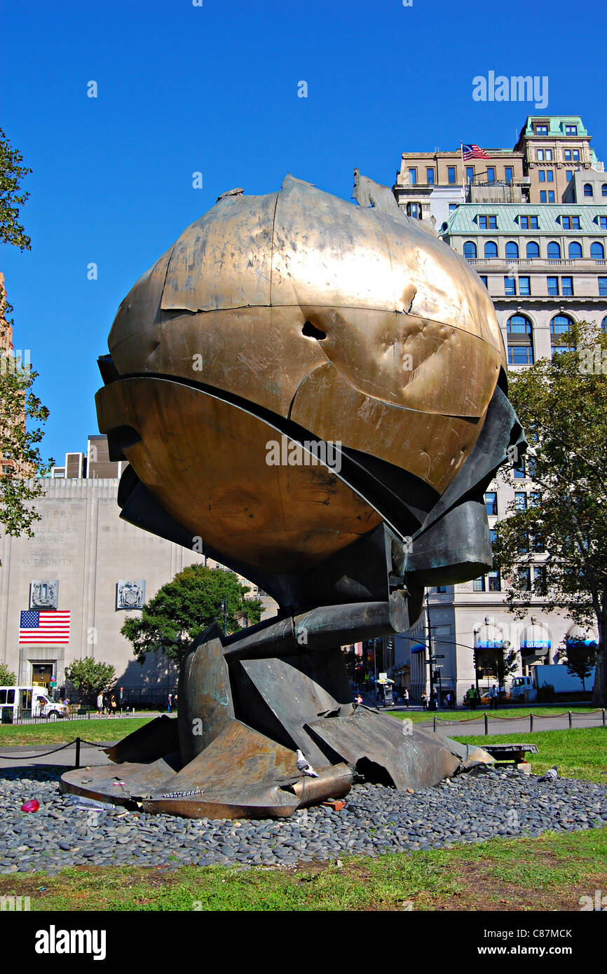The Sphere in Battery Park, New York City Stock Photo - Alamy
