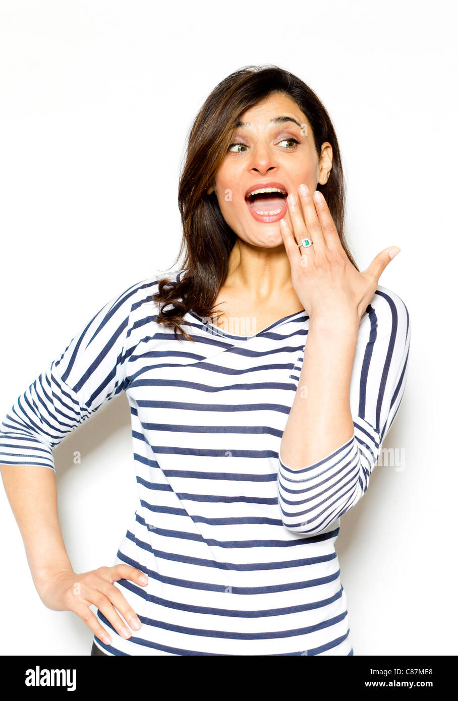 Expressive ethnic girl Stock Photo - Alamy