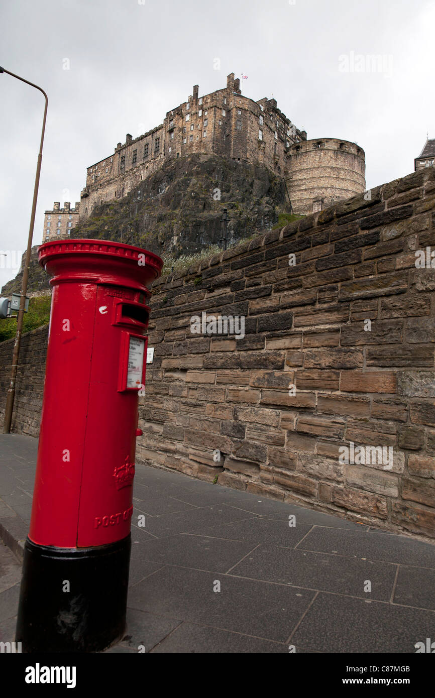 Outside the front of the entrance to Edinburgh Castle, Scotland ...