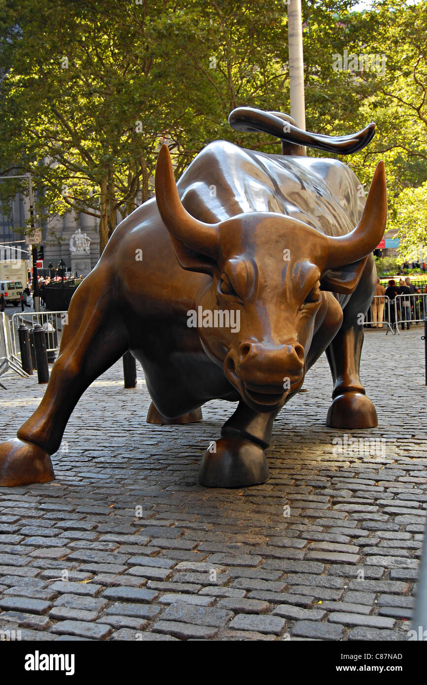 Charging Bull, Wall Street, New York City Stock Photo - Alamy