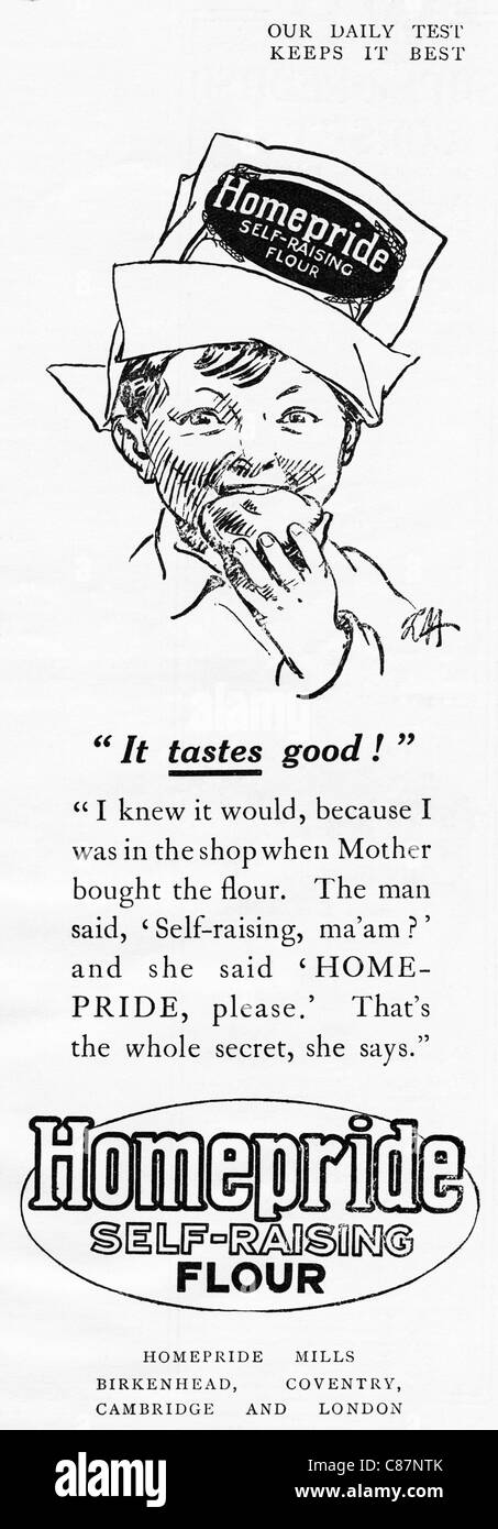 Homepride self raising flour ad Black and White Stock Photos & Images ...