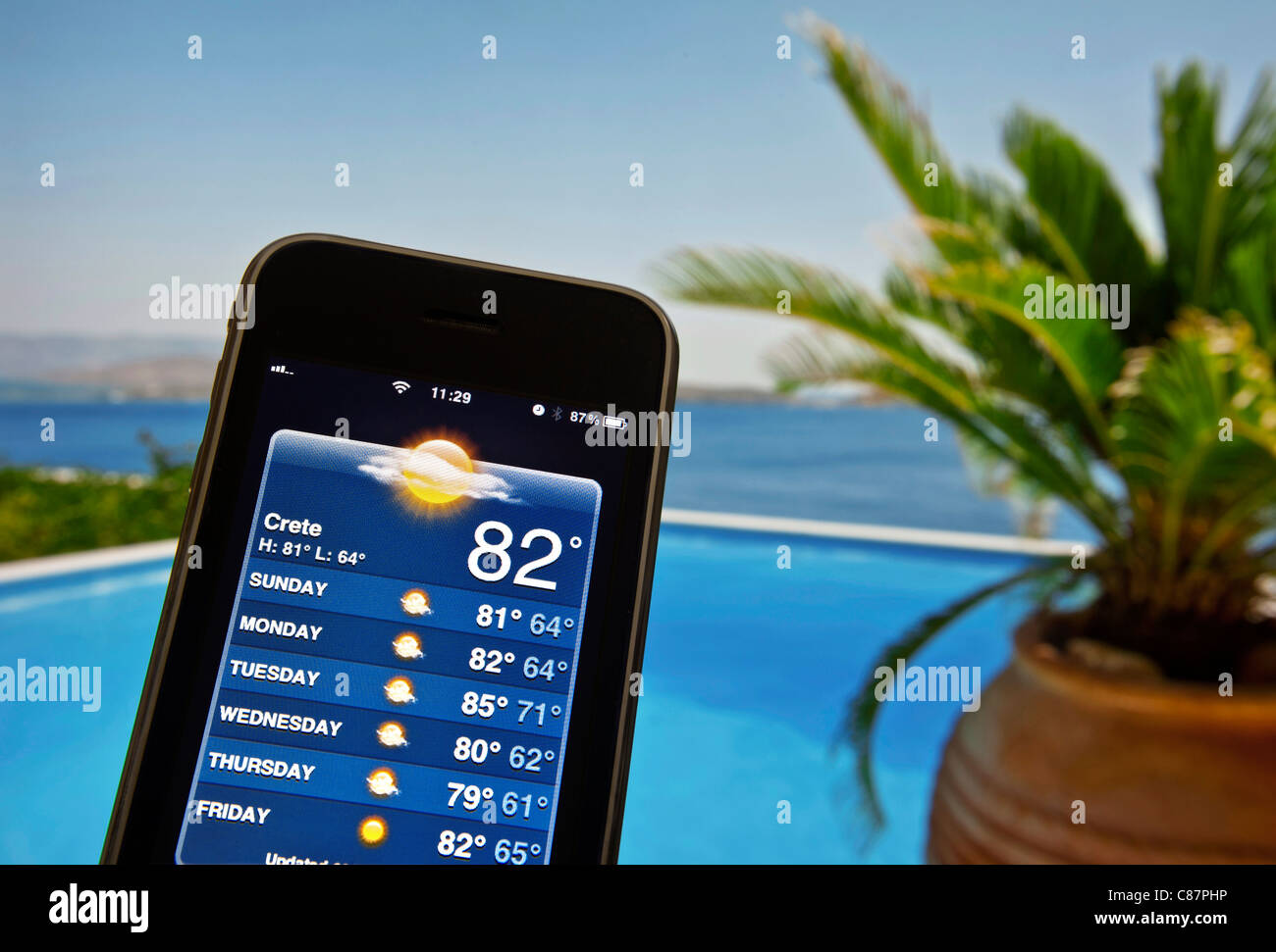 Weather forcast screen hi-res stock photography and images - Alamy