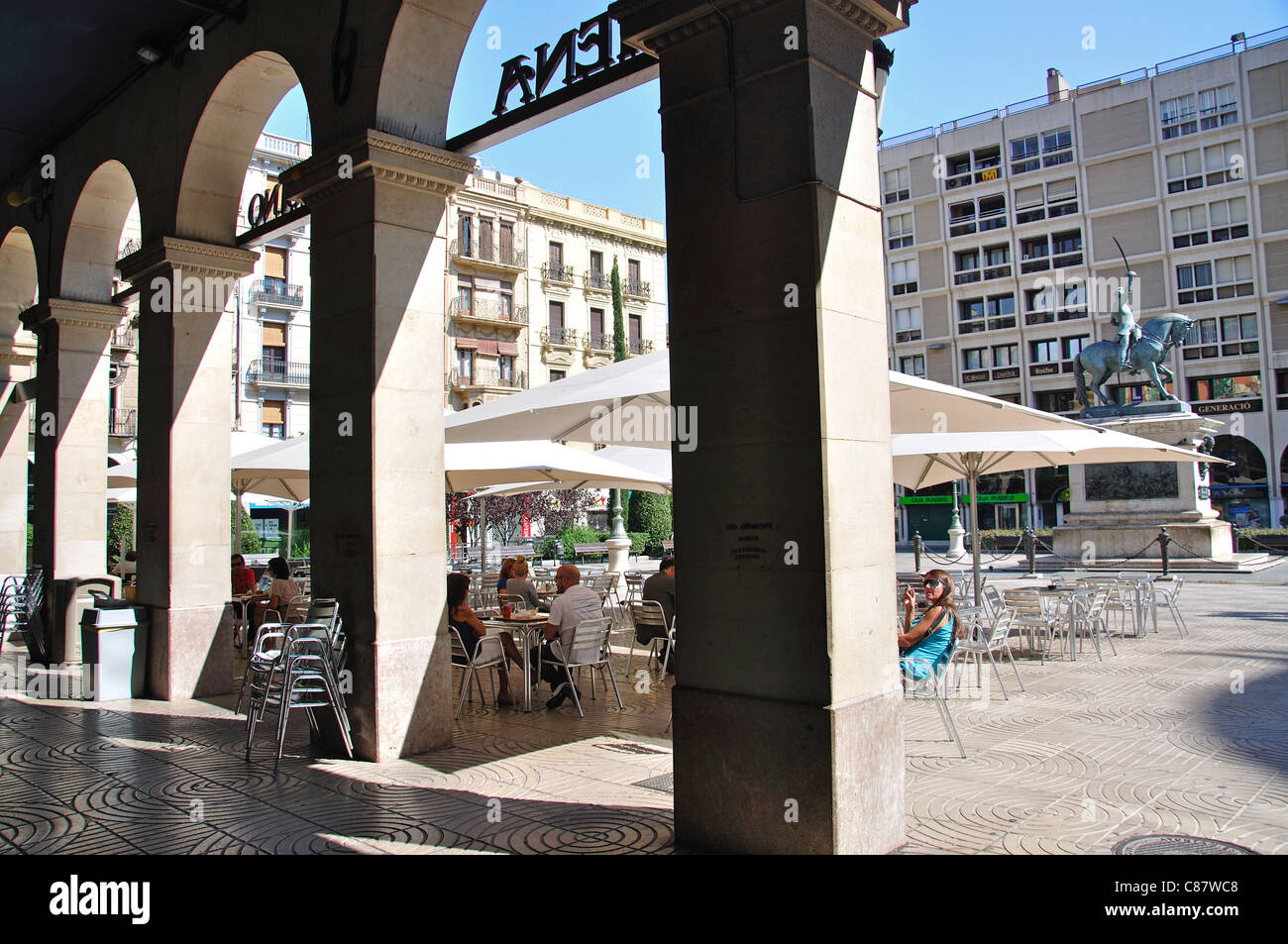 Praça de Prim, Reus, Province of Tarragona, Catalonia, Spain Stock ...