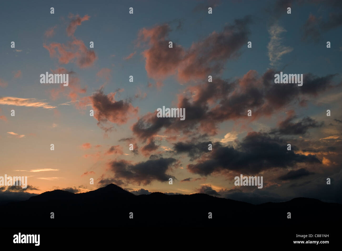 Sunset over Mount Samson, Queensland Australia Stock Photo - Alamy